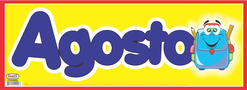4000 *Banner Agosto* (60x20cm.) – Mayoreo Didáctico