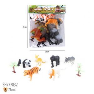 8322 *Animales de la Selva* (21×24 cm.) 6 Animales+2 Accesorios ...